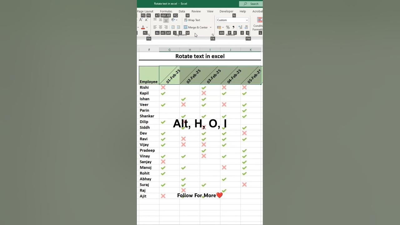Rotate Text In Ms Excel . . #excel #rotate #text #tutorial #officialcomputerskills - YouTube