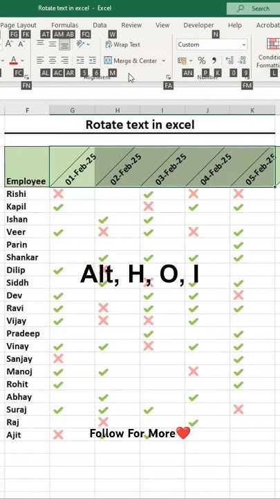 Rotate Text In Ms Excel . . #excel #rotate #text #tutorial #officialcomputerskills - YouTube