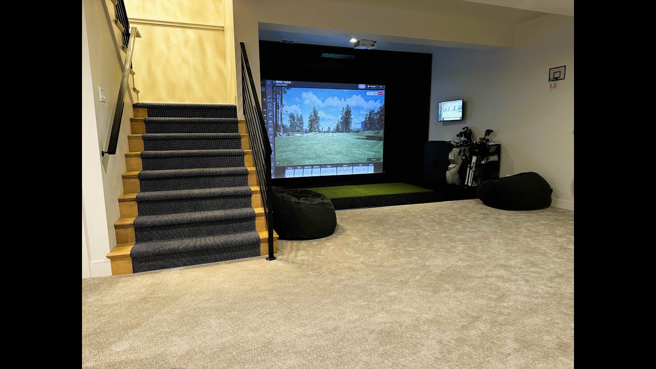 Custom Basement Golf Simulator in Timnath, CO - YouTube