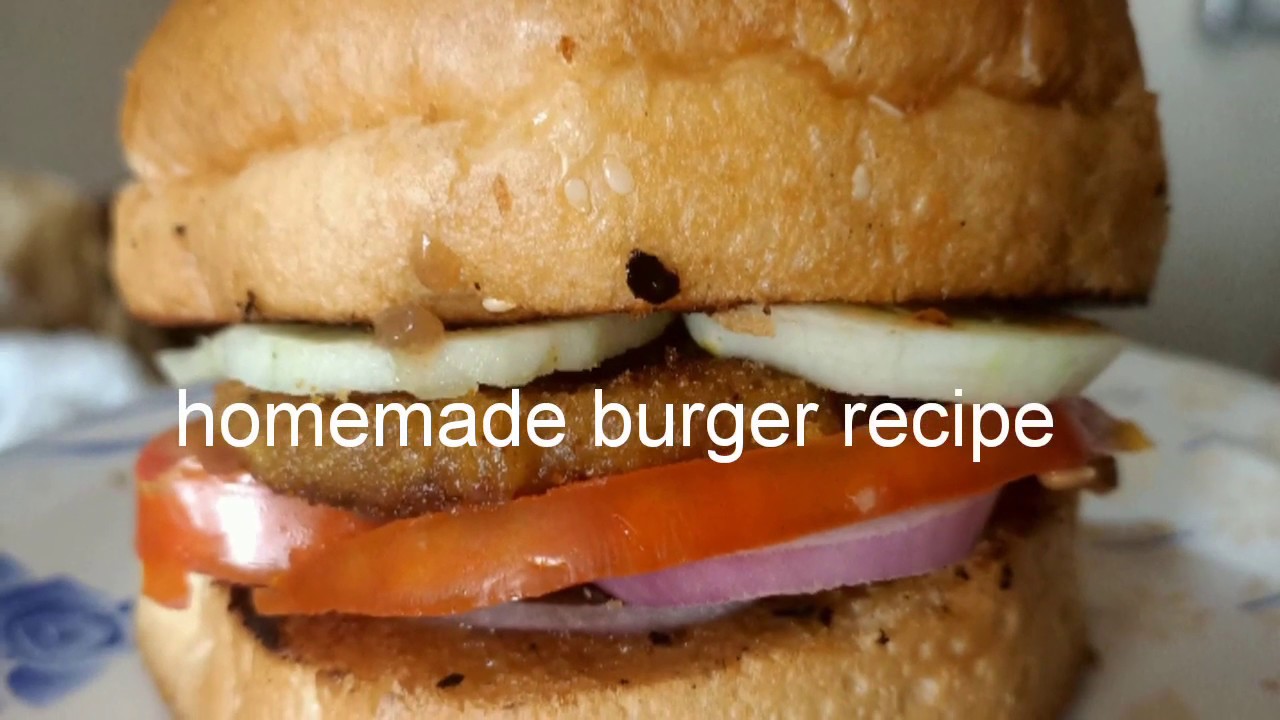 Homemade tasty burger recipe/घर पर बर्गर बनाने की विधि - YouTube