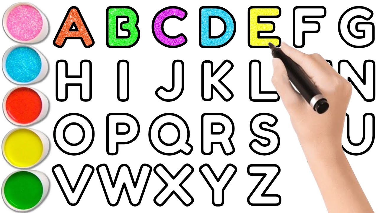 Alphabet learn A to Z Drawing For Toddler, Kids Art and Learn | drawing ...