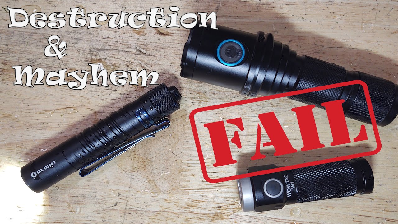 Flashlight Destruction & Mayhem OLIGHT i5T, Wowtac W1 & Imalent DM70 ...