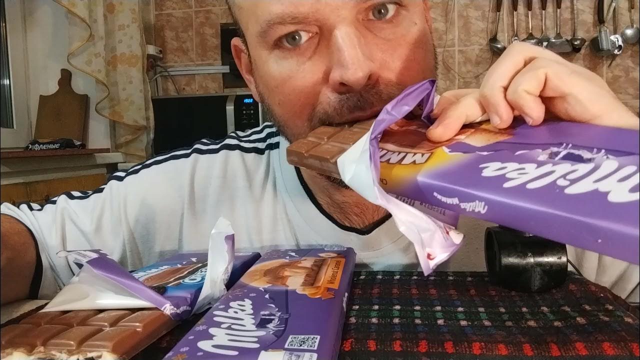 Пробую три вкуса шоколада Милка 300гр/обзор шоколадок Milka - YouTube