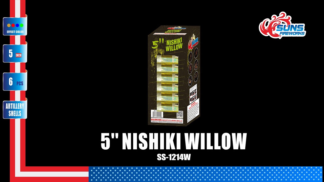 NISHIKI WILLOW 5inch Artillery Shells SS-1214W from Suns Fireworks ...