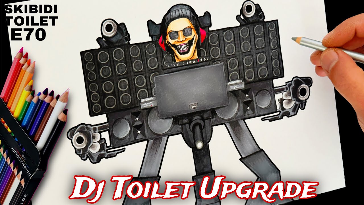 Dibujo a DJ TOILET UPGRADE del Episode 70 de skibidi Toilet | how to ...
