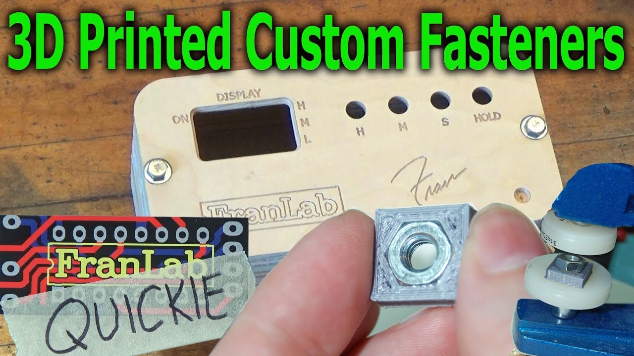 3D Printed Custom Fasteners - YouTube