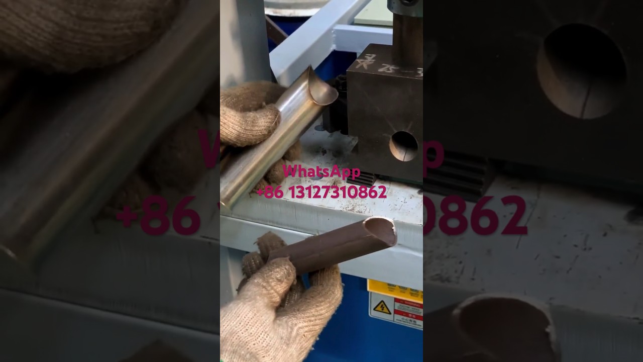Circular pipe arc cutting machine - YouTube