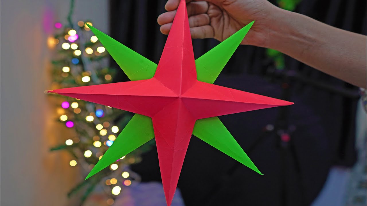 Easy 3D Paper Star For Christmas Tree DIY Christmas Decorations YouTube easy-3d-paper-star-for-christmas-tree-diy-christmas-decorations-youtube