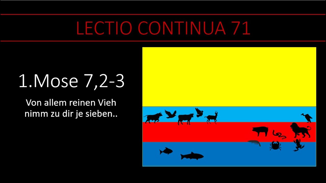 1 Mose 7 2 3 Von Allem Reinen Vieh Nimm Zu Dir Je Sieben LECTIO 1 Mose 7 2 3 Von Allem Reinen Vieh Nimm Zu Dir Je Sieben LECTIO