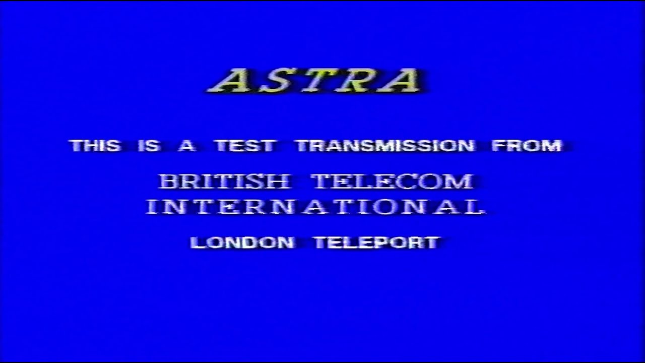 ASTRA Satellite Test Transmissions 1989 | Satellite TV | - YouTube