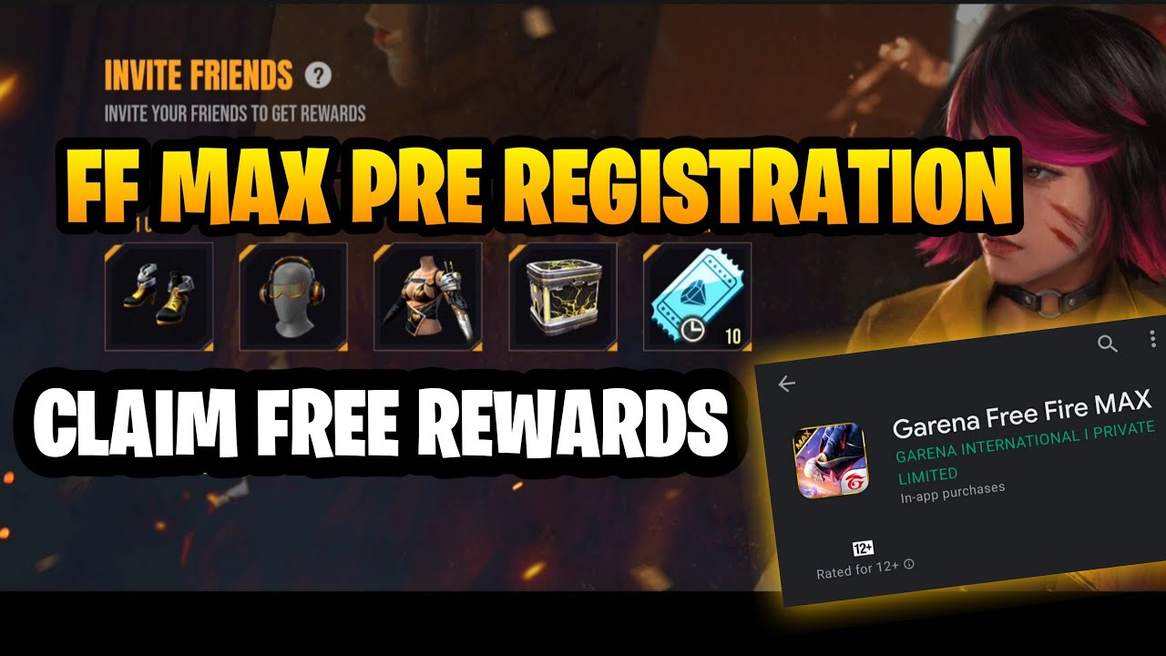 How To Get Free Fire Max Pre-Registration Rewards ?ll FF MAX Release ...