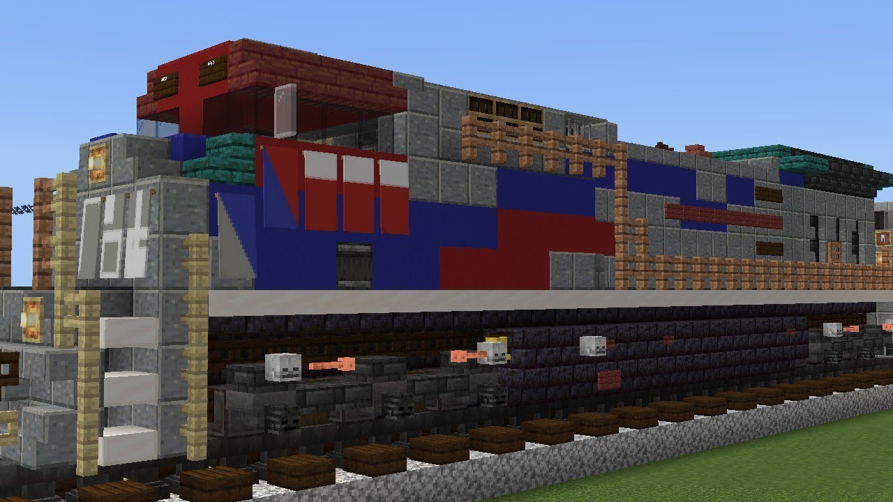 Minecraft GECX 4400 AC44CW Demonstrator Locomotive Tutorial - YouTube
