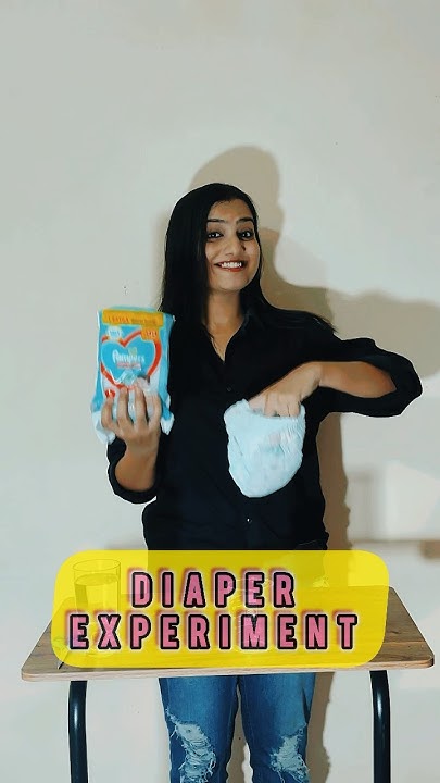 Sodium polyacrylate Diaper Experiment | waterlock | #shorts # ...