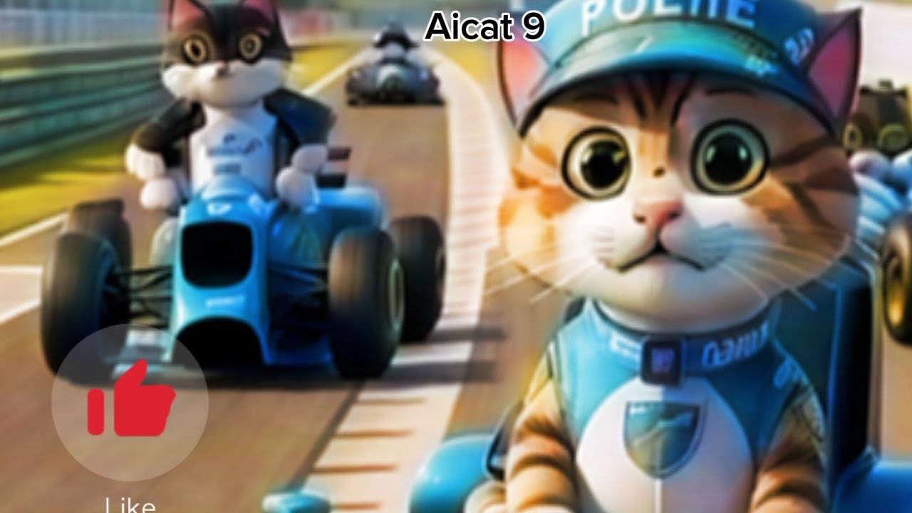 Cats car racing in formula 1 - YouTube