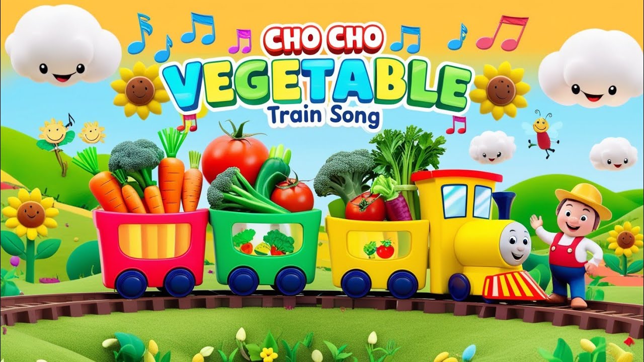"🚂 Choo Choo Veggies Train Song! 🎶 Fun Nursery Rhymes for Kids - Sing ...