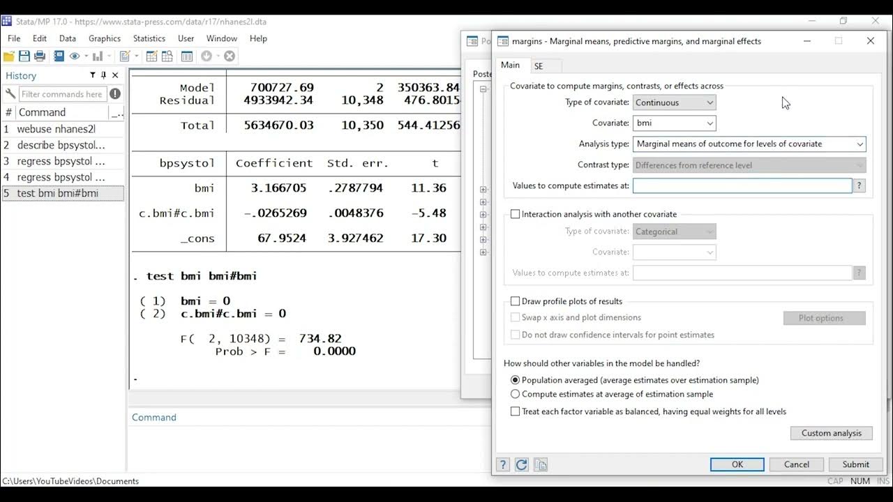 Fitting & interpreting regression models: Linear regression with continuous predictors - YouTube