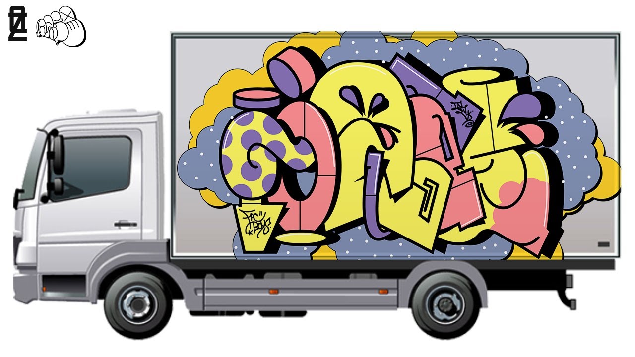 HOW TO DRAW GRAFFITI LETTERS SIMPLE PIECE - SPEED ART | OZEEFROZ - YouTube