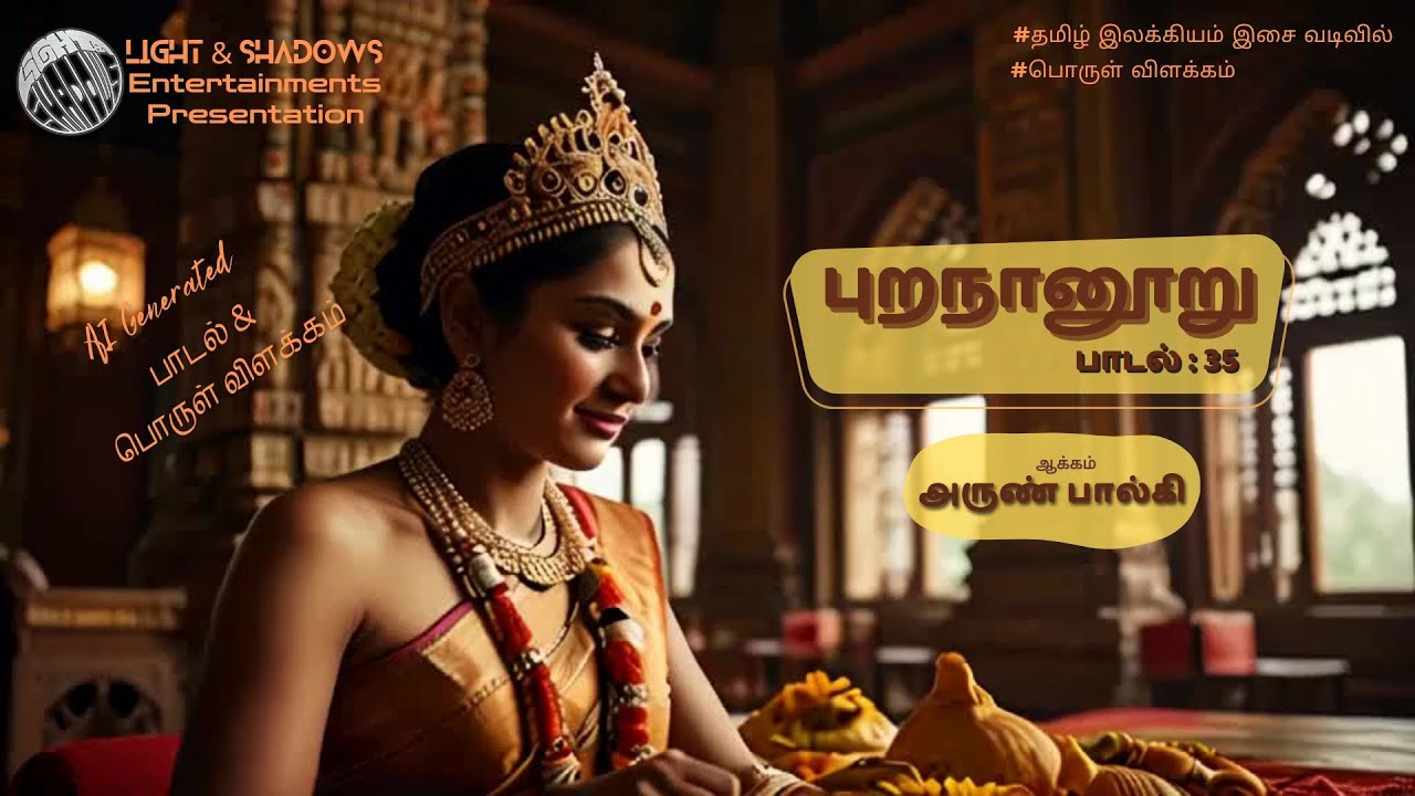 புறநானூறு 35 | AI-Generated Purananuru Ancient Tamil Literature (300 BC ...