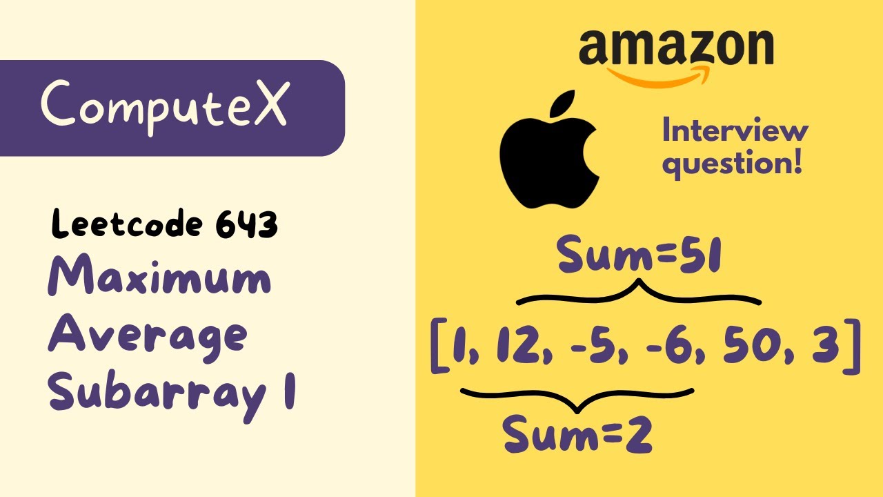 Solving Leetcode 643 Maximum Average Subarray I Youtube 3380