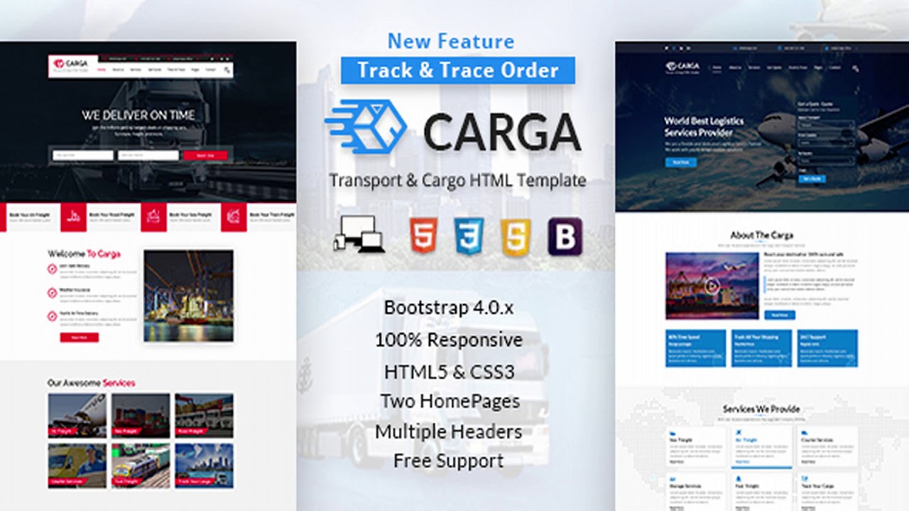 Carga - Transport & Cargo Responsive HTML Template | Themeforest ...