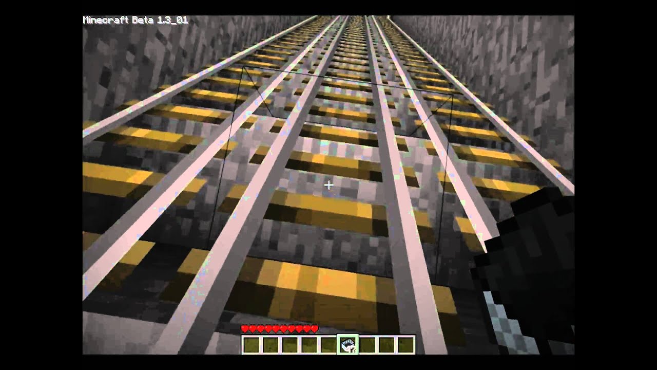 minecraft - Mine cart Train - YouTube