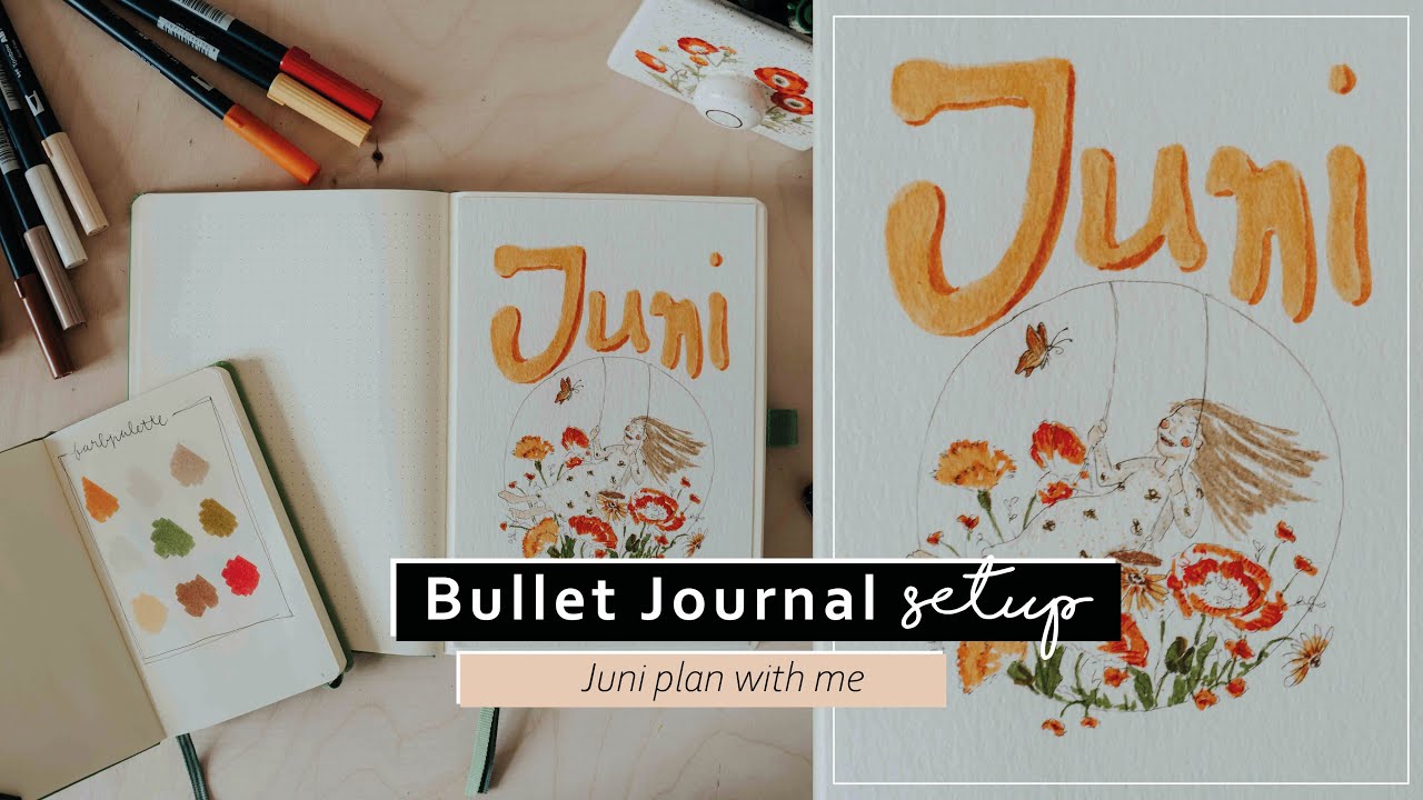 Bullet Journal mitten im Jahr beginnen Juni Setup | 70s inspiriert ...