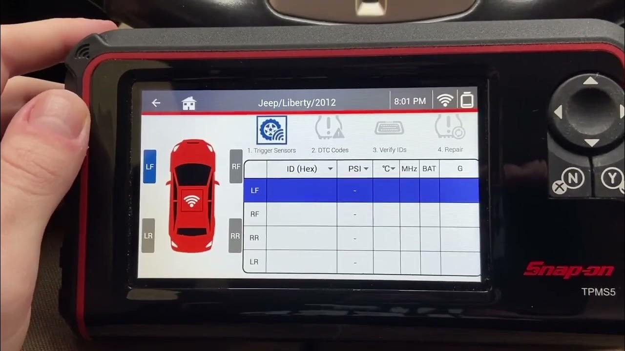 Snap-on TPMS5 Tutorials: Read TPMS DTCs - YouTube