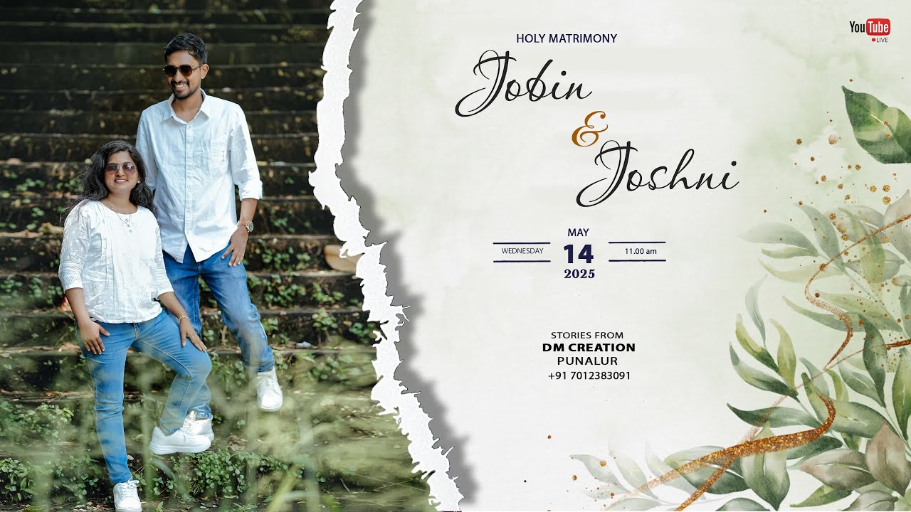 WEDDING CEREMONY || JOBIN & JOSHNI || 14.05.2025 11.00 AM || - YouTube