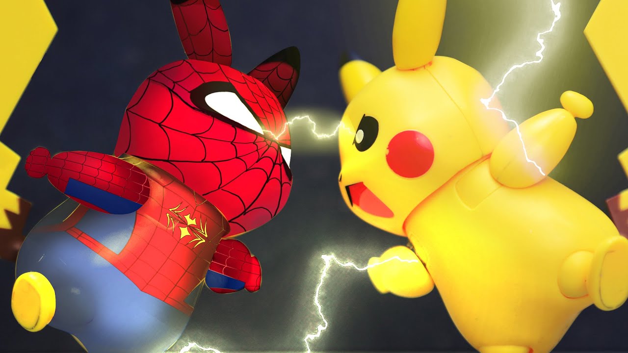 Spider Man Pikachu Fighting in the Prison | Poke Fes - YouTube