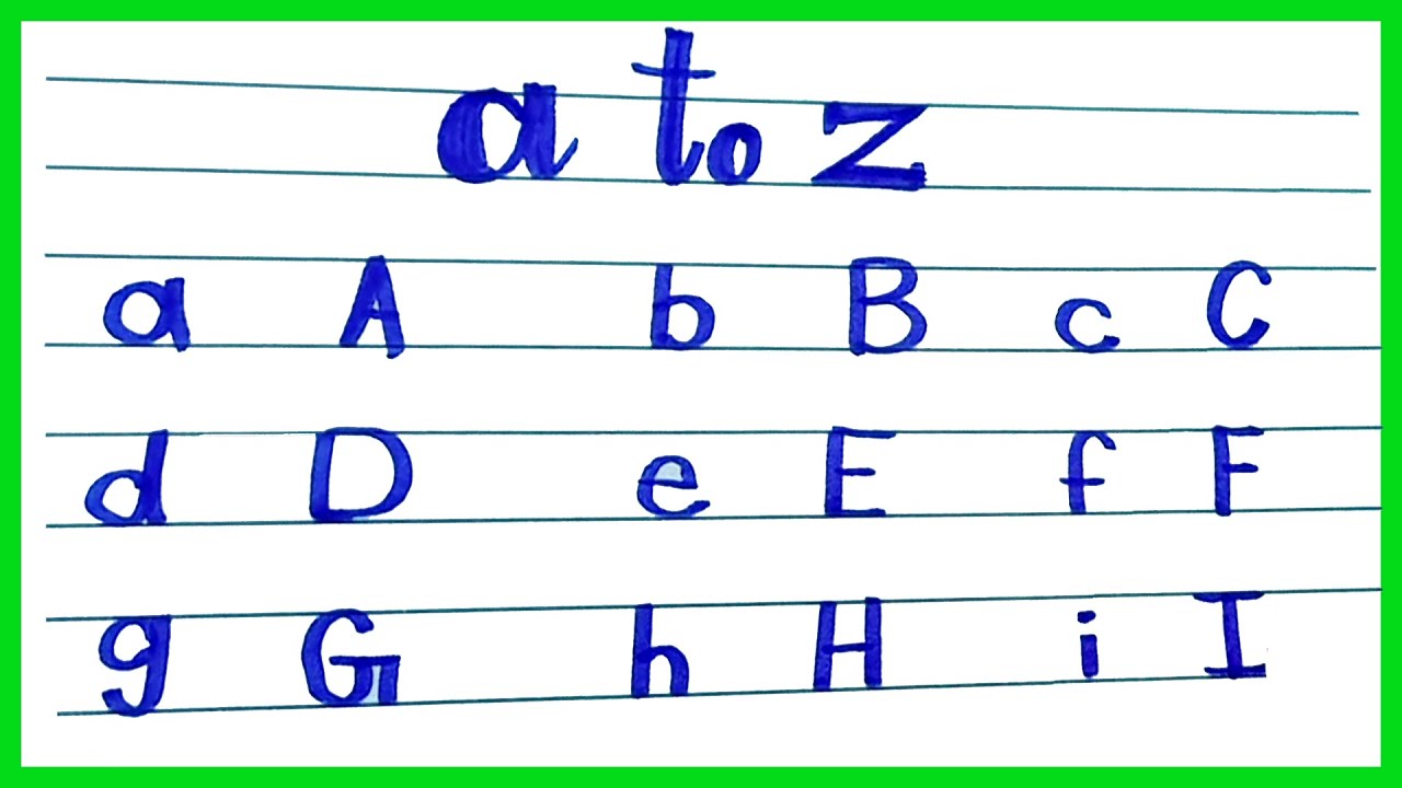 How to write capital and small letter | Alphabet Writing Practice ...
