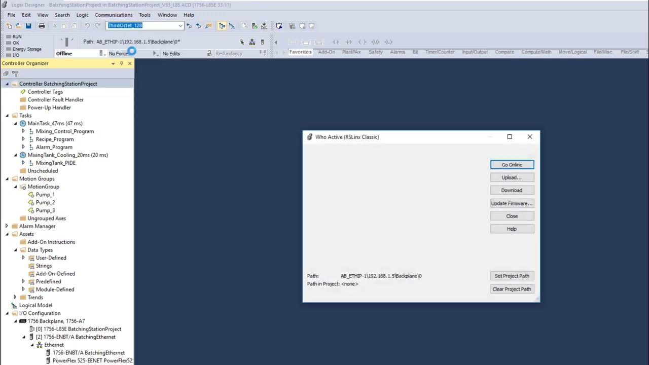 Changing RSLinx Classic to FactoryTalk Linx - YouTube