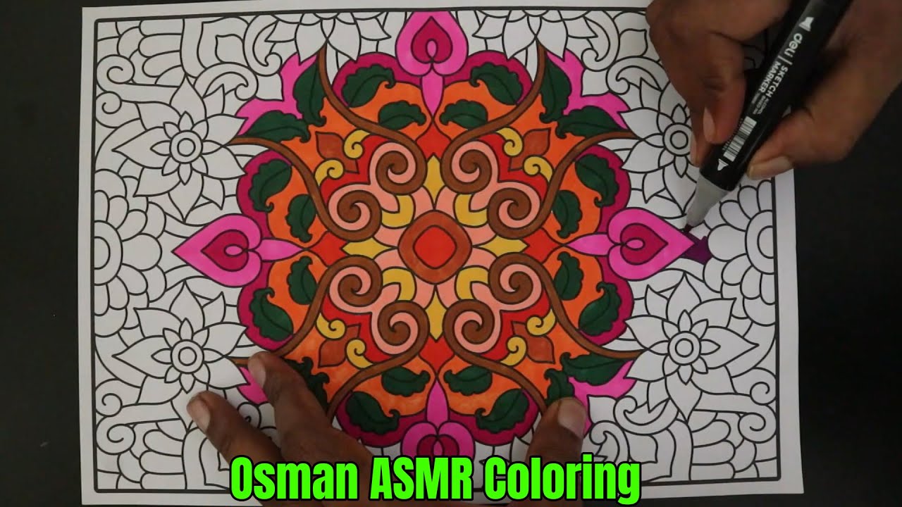 Stylish Luxury Relaxing Mandala Coloring Page Colored By Osman ASMR ...