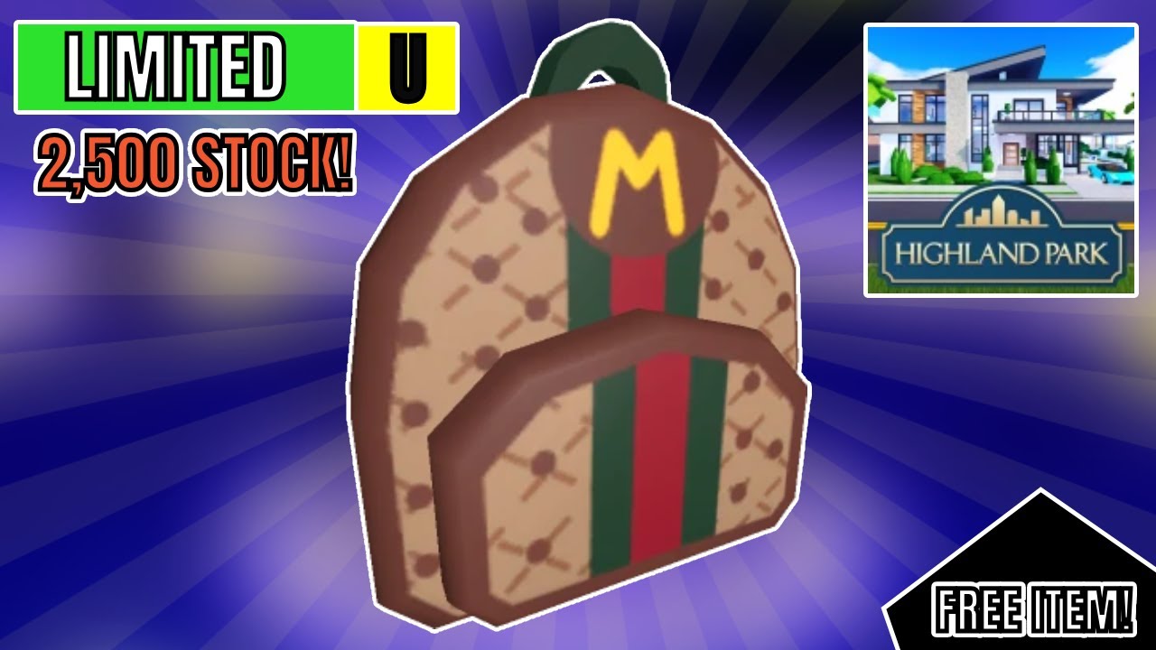 FREE LIMITED | HOW TO GET THE DESIGNER BACKPACK IN HIGHLAND PARK RP ...