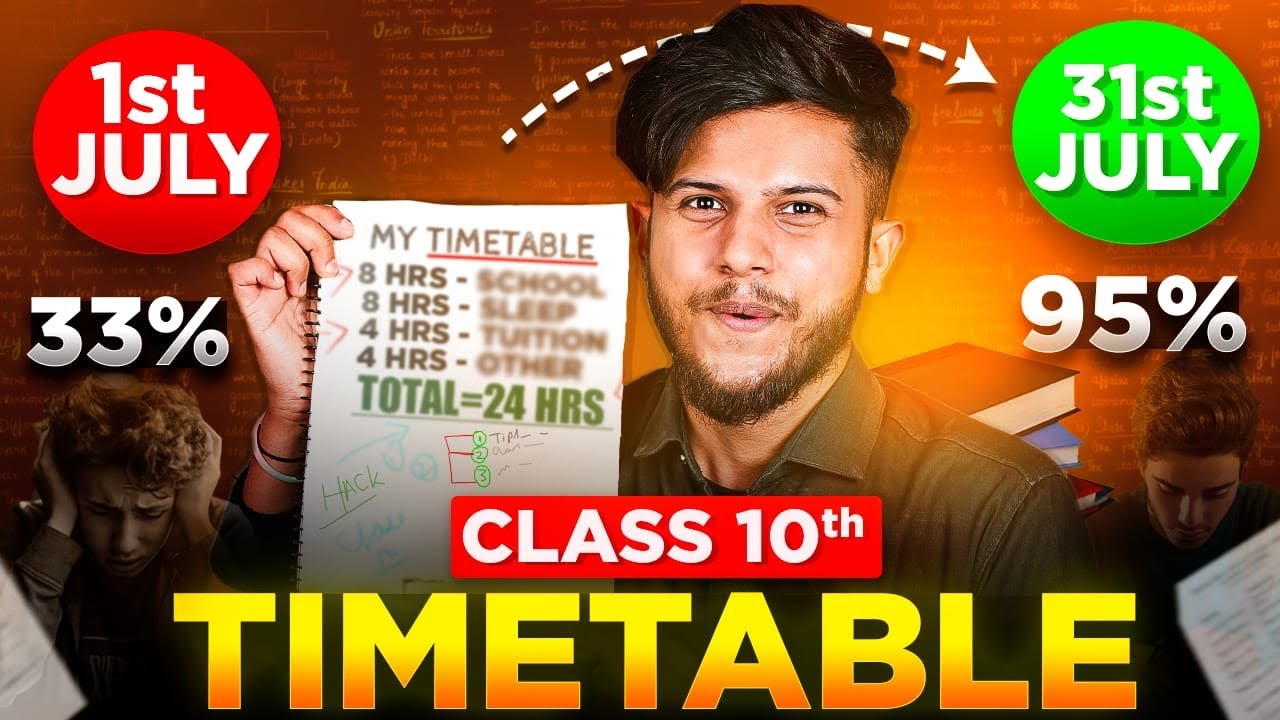 Class 10 Board :July Timetable for Topper Student (Ab No Time Pass ⚠️ ...