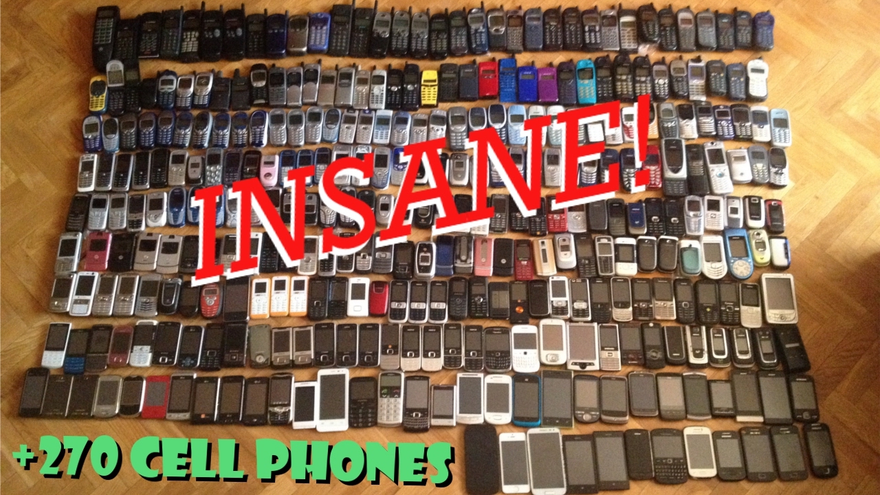 Cell phone collection since 1995 - Yadratorex - YouTube
