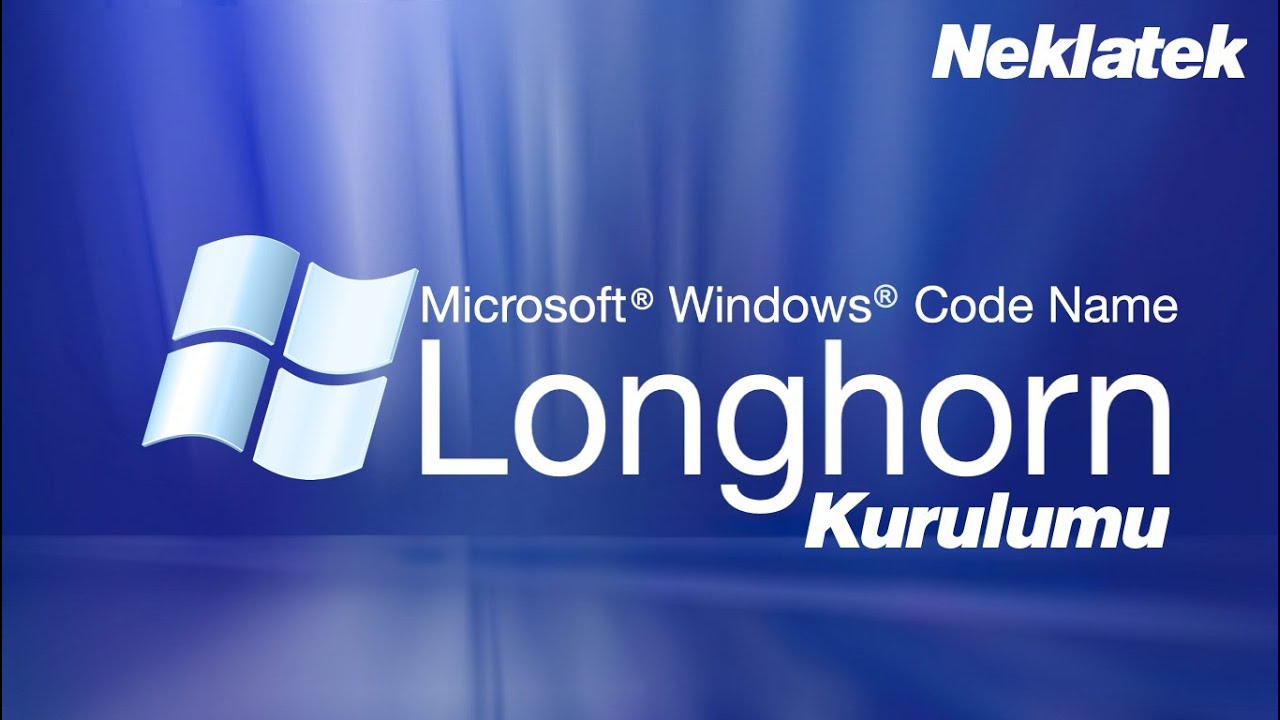 Windows Longhorn Pre-Reset Build 4030 Kurulumu - YouTube