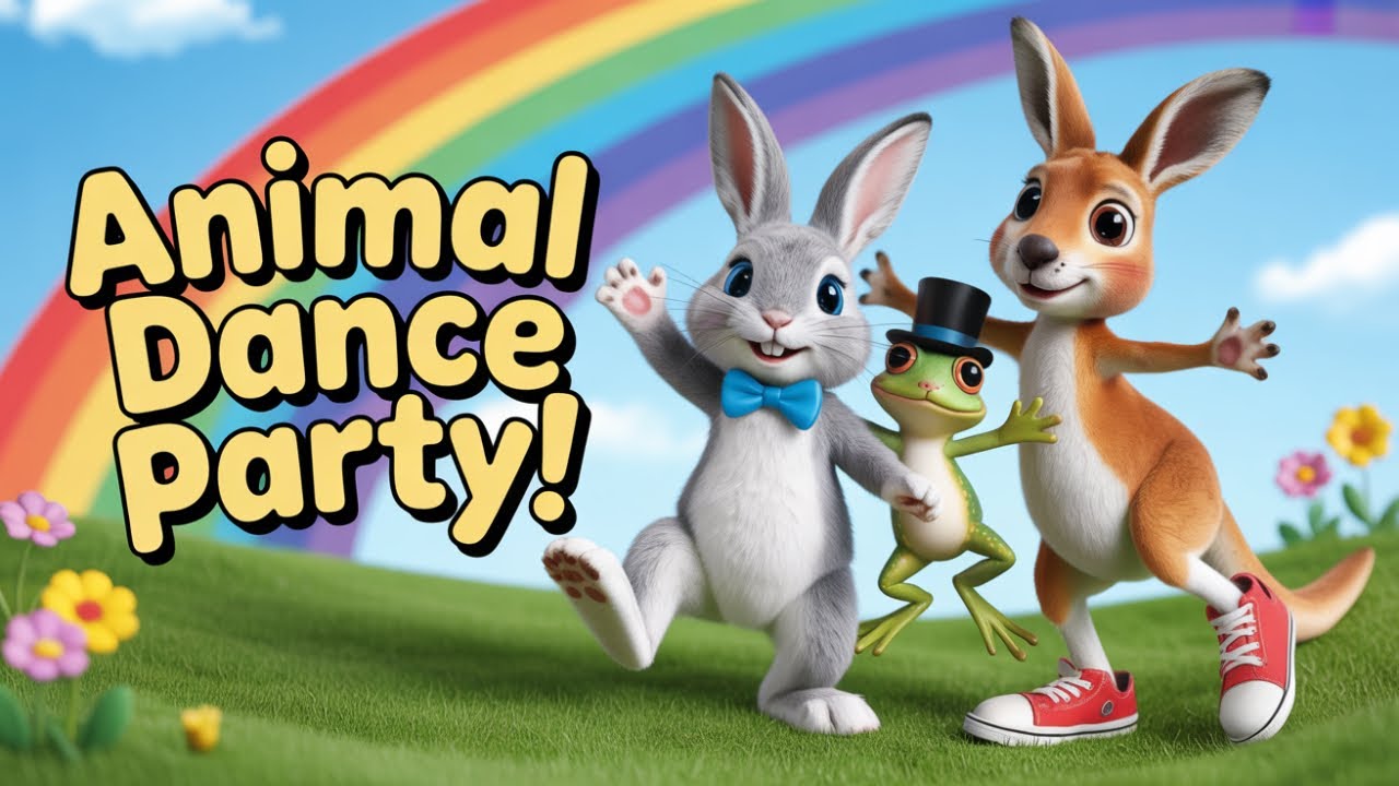 🐰 Hop Hop Hop! Animal Dance Song for Kids | Fun Bunny, Frog & Kangaroo ...