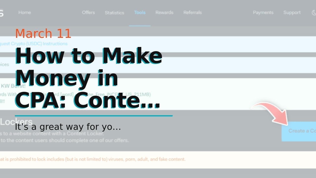 How to Make Money in CPA: Content Locking - YouTube