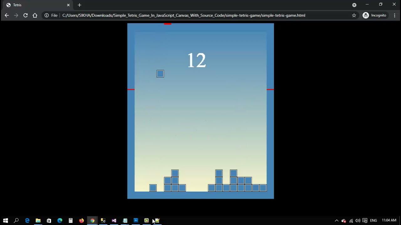 Javascript Tetris Code Youtube