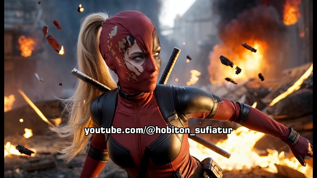 Lady Deadpool Battle Damage Regenerate Beauty [Ai 4K] #ladydeadpool # ...