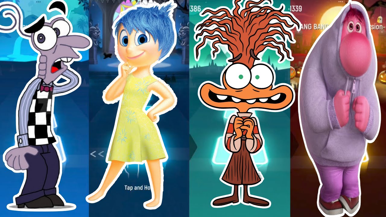 Inside Out characters Fear VS Joy VS Anxiety VS Bing bong confin dance ...