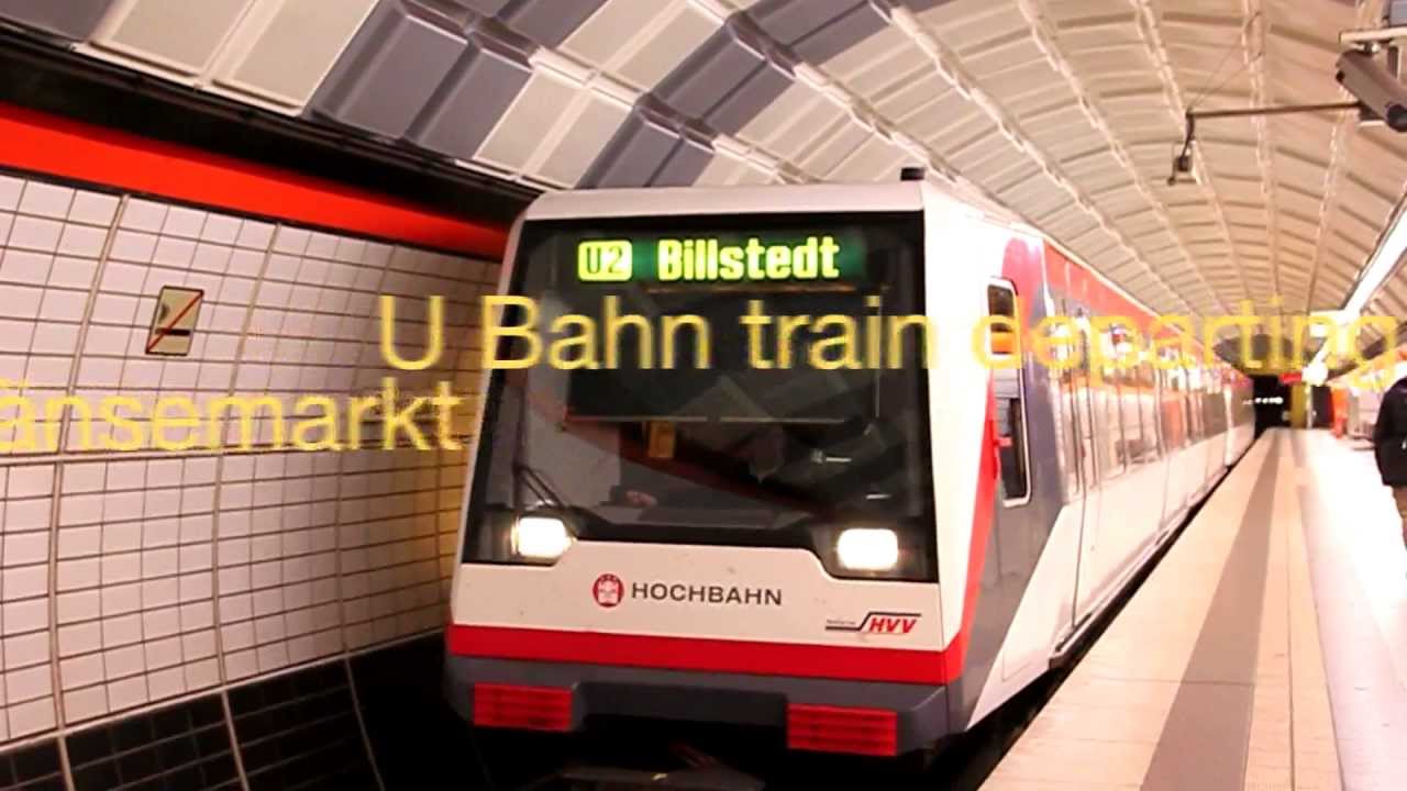 HVV U Bahn departing Gänsemarkt (HD) - YouTube