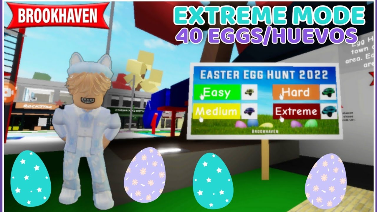 COMO CONSEGUIR TODOS LOS HUEVOS MODO EXTREMO en BROOKHAVEN 🏡 RP EASTER EGGS UPDATE 2022 ROBLOX ...