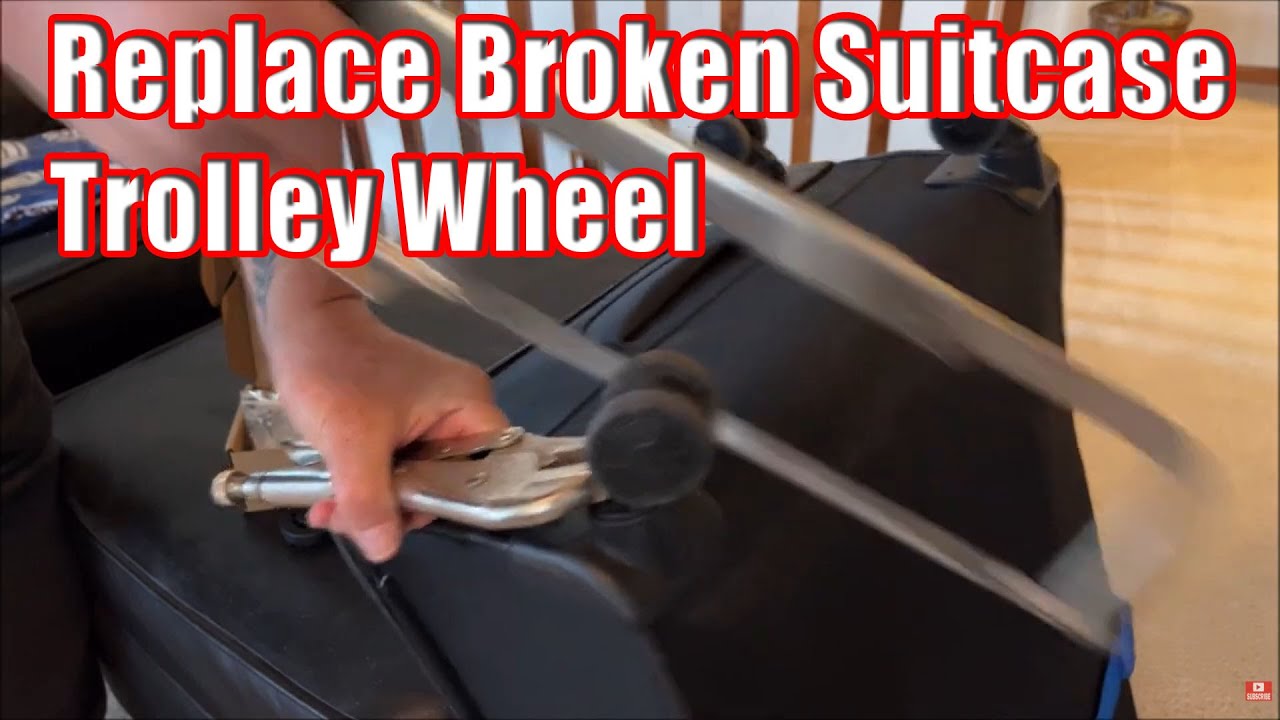 Fix or repair broken / wobbly / squeaky trolley wheels on your suitcase ...