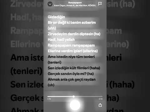 Feride Hilal Akın - Rampapapam (lyrics/şarkı sözleri)