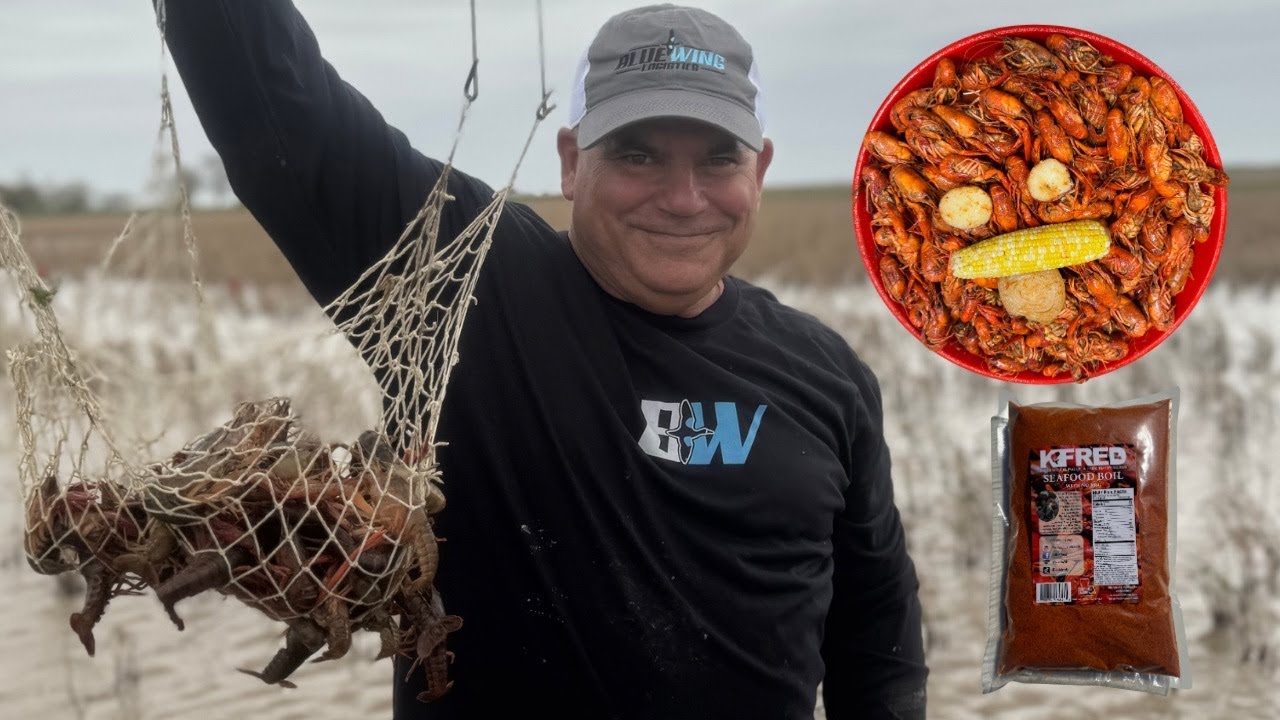 Crawfishing The Old Fashion Way (Catch & Cook) Crawfish Boil Using My ...