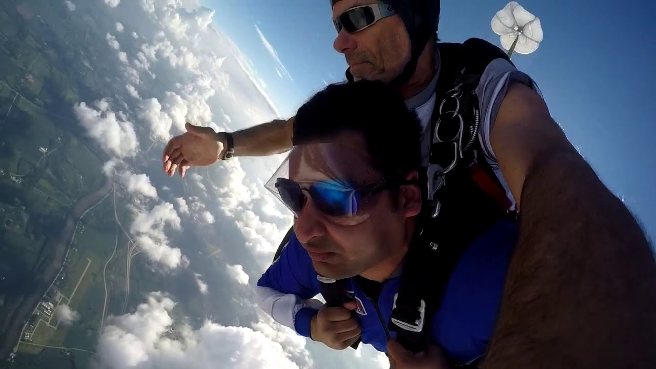 Skydive in a BLUE skydiving suit - YouTube