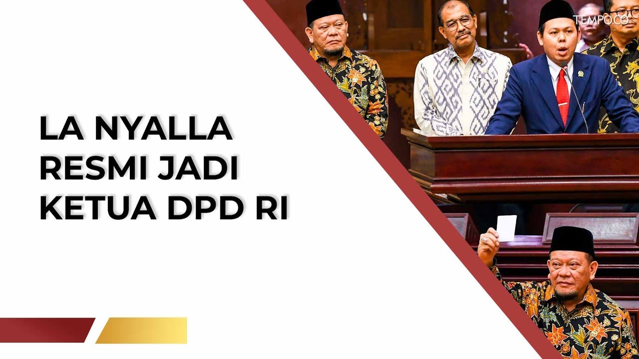 Menangkan Voting, La Nyalla Resmi Jadi Ketua DPD RI - YouTube