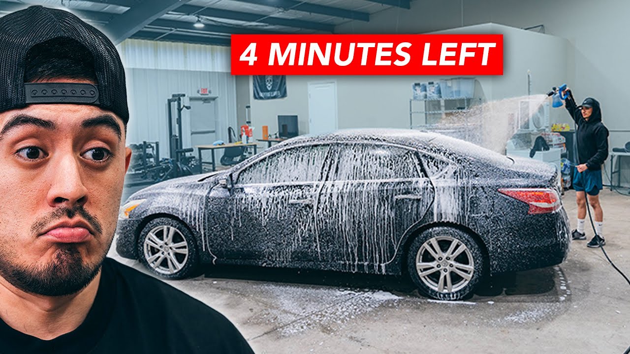 Fastest Person To Wash Car WINS $100 - YouTube