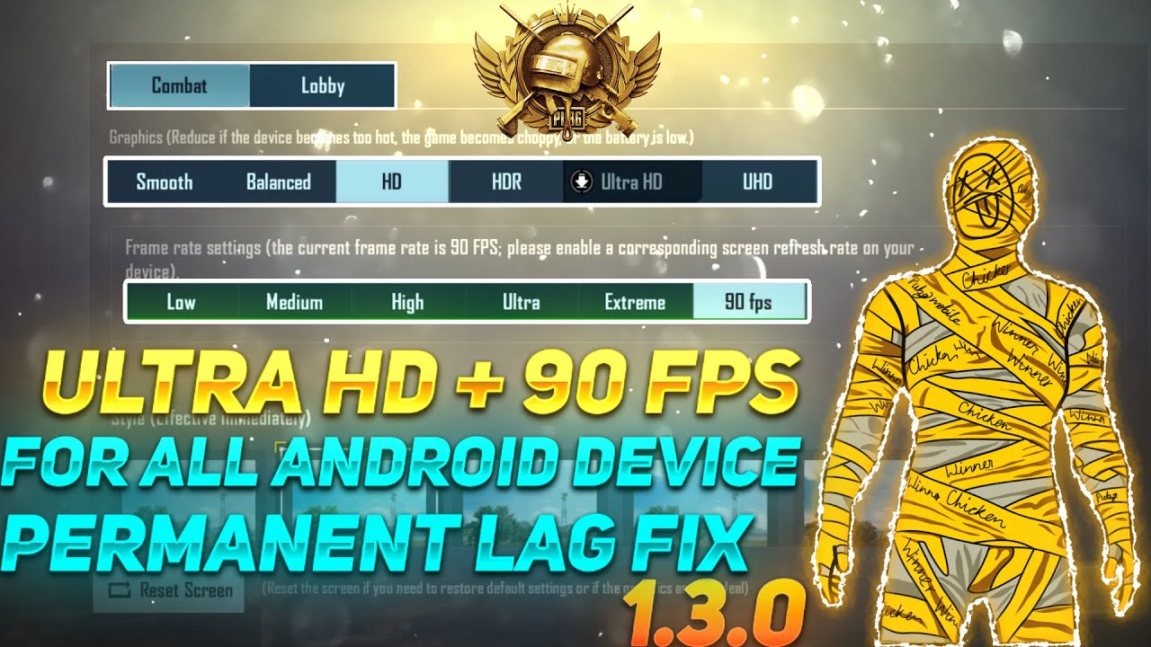 PUBG Mobile: Enable 90FPS + UltraHD Graphics || how to enable 90 fps in ...